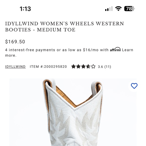 Idyllwind | Shoes | Idyllwind Womens Wheels Western Booties Medium Toe ...
